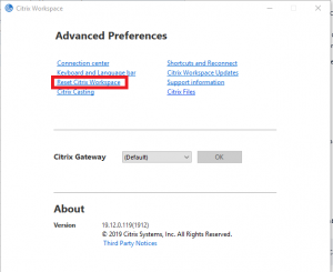 Reset Citrix Workspace App » Apps » University of Florida