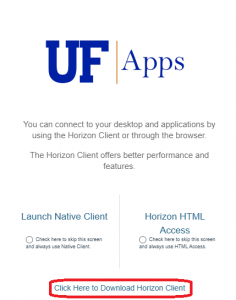 Installing UFApps Horizon Client to your device » Apps » University of ...
